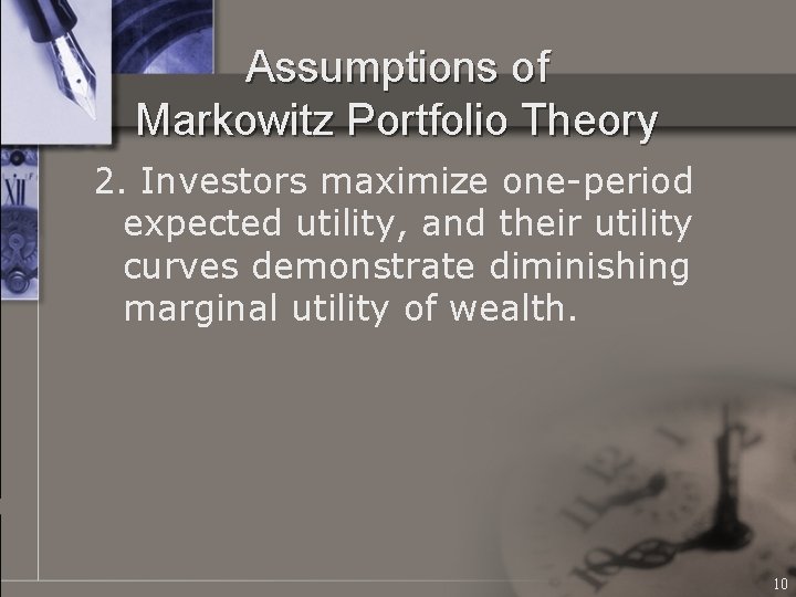 Chapter 6 An Introduction to Portfolio Management Background