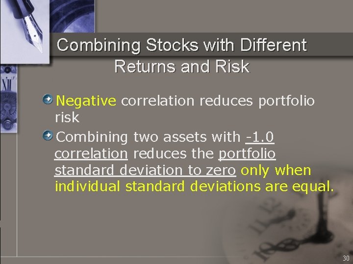 Chapter 6 An Introduction to Portfolio Management Background