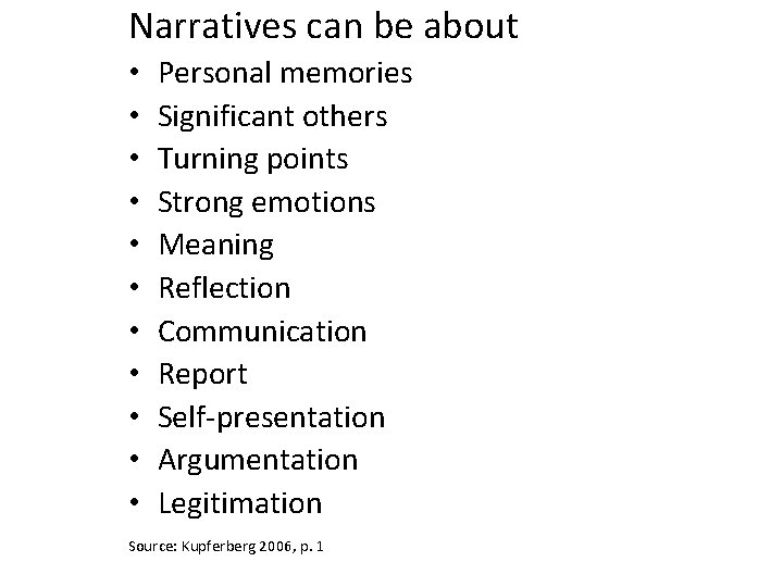 Life story analysis Marianne Skytte skyttesocsci aau dk
