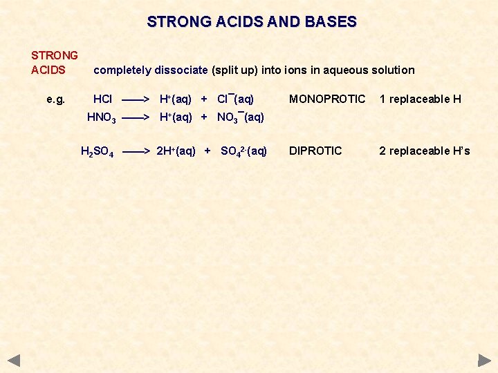 ACIDS AND BASES A guide for A level