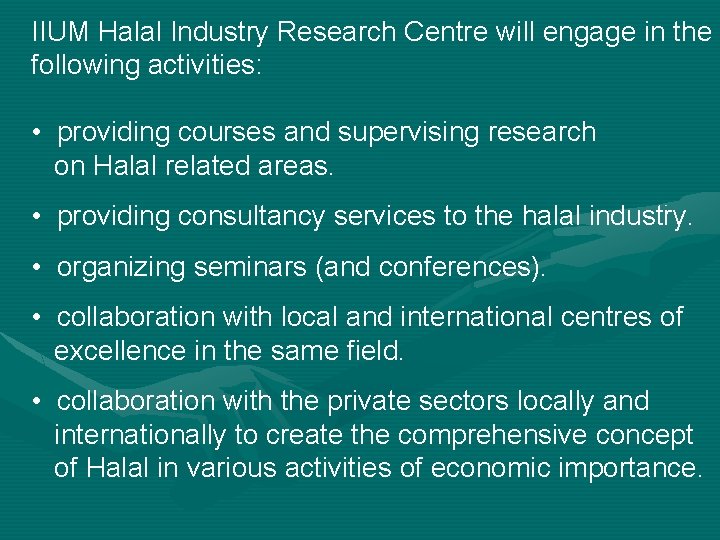 PREVIEW HALAL TRAINING PROGRAMME A Human Capital Development