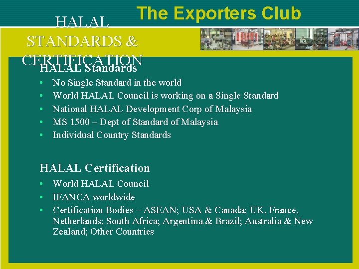 PREVIEW HALAL TRAINING PROGRAMME A Human Capital Development
