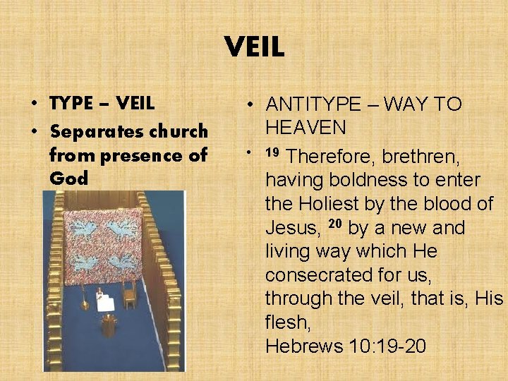 THE TABERNACLE A TYPE OF THE CHURCH TYPE