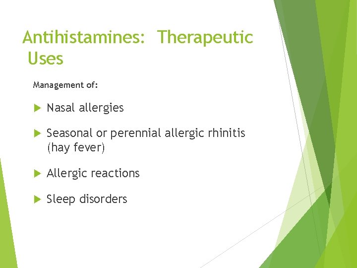 Drugs Affecting the Respiratory System Antihistamines Decongestants ...