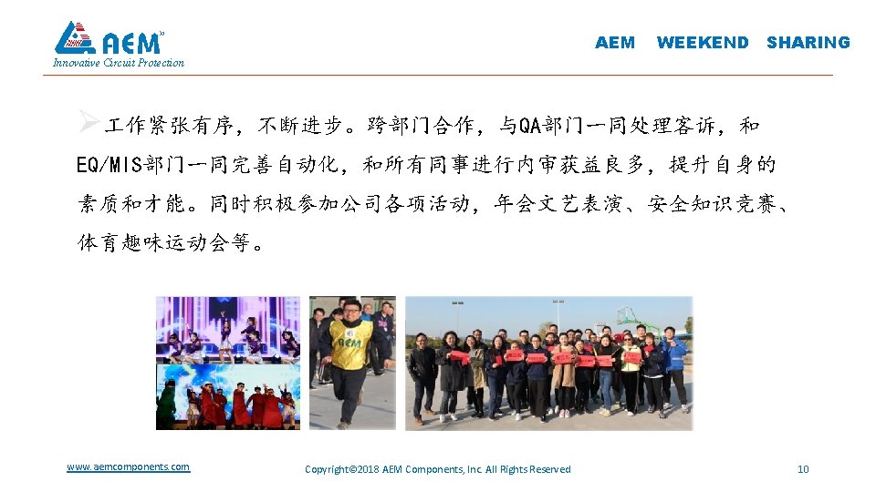 AEM WEEKEND SHARING Innovative Circuit Protection 2019 AEM