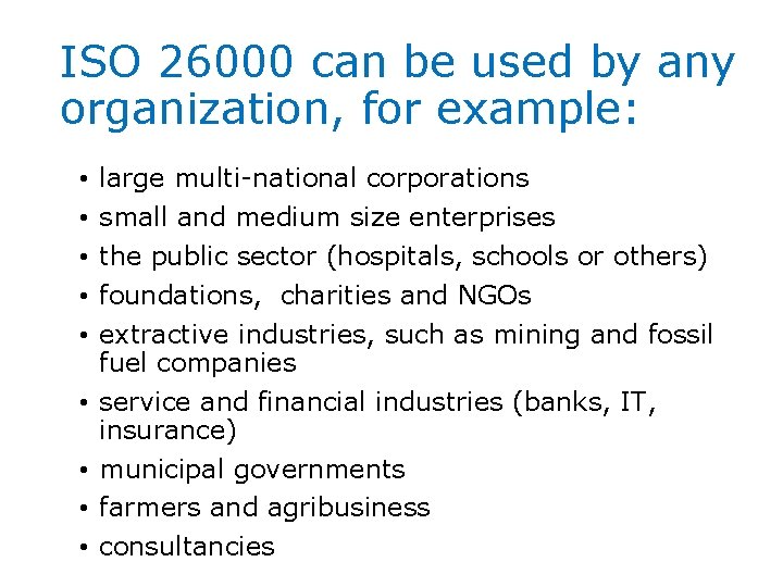 ISO 26000 Basic training material Published by ISO