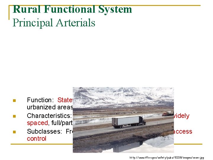 CE 453 Lecture 3 Functional Classification Objectives n