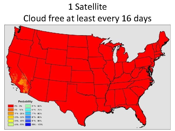 Maps of the probability of a cloud free