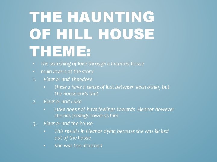 THE HAUNTING OF HILL HOUSE AND WUTHERING HEIGHTS