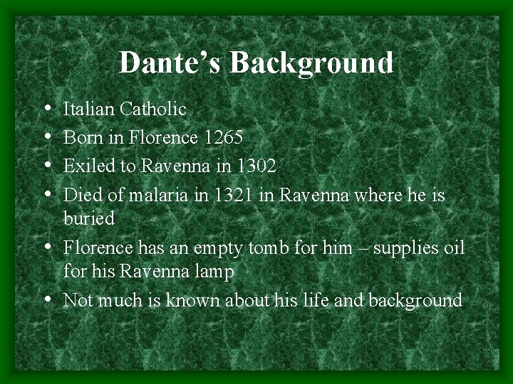 Dante Alighieri La Commedia The Inferno Dantes Background