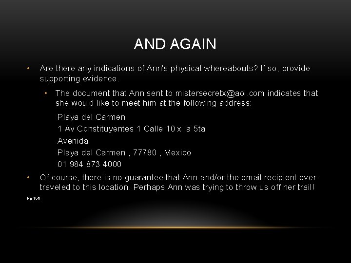 CASE STUDY ANNS RENDEZVOUS Section 3 2 Network