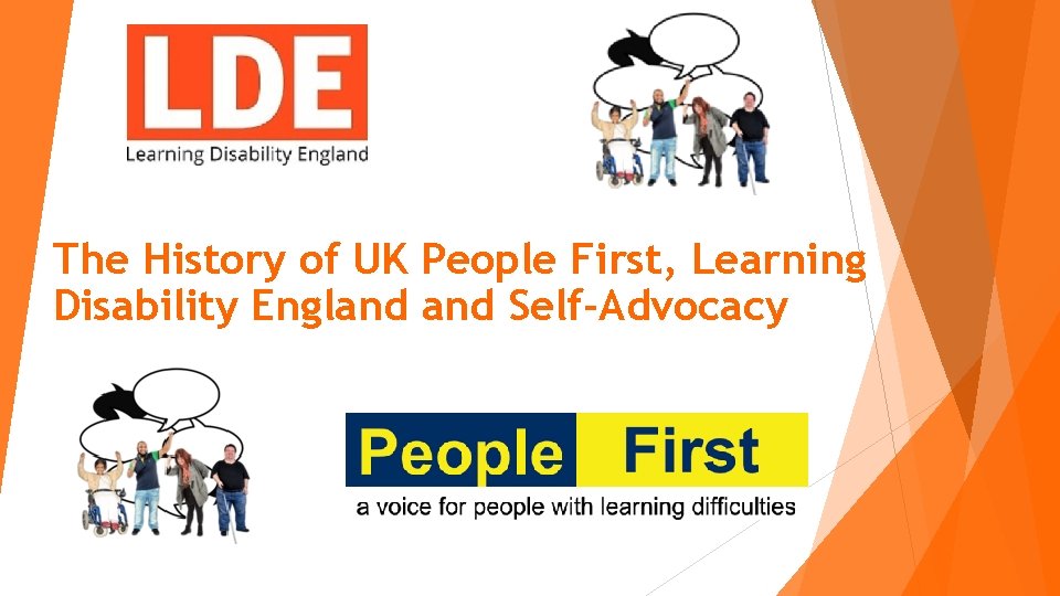 The History of UK People First Learning Disability