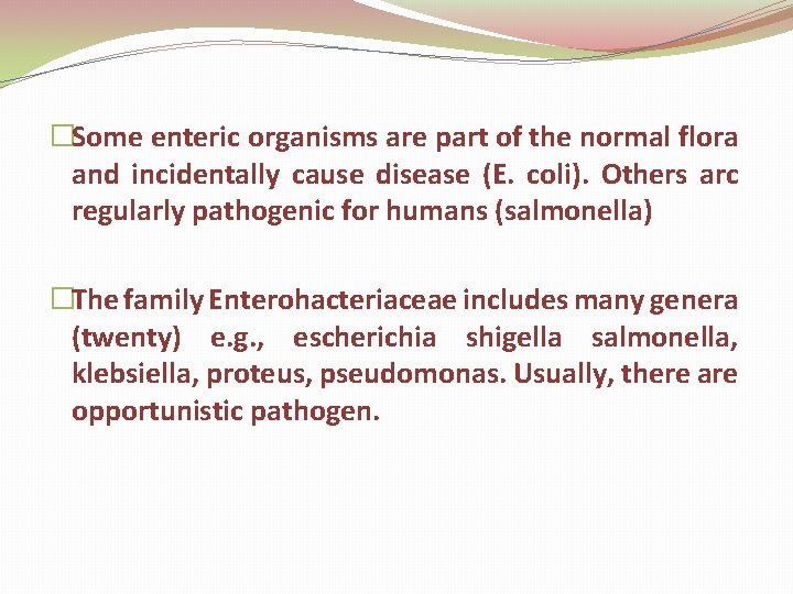 Enteric Gramnegative bacilli Family Enterobacteriaceae Gram negative ...