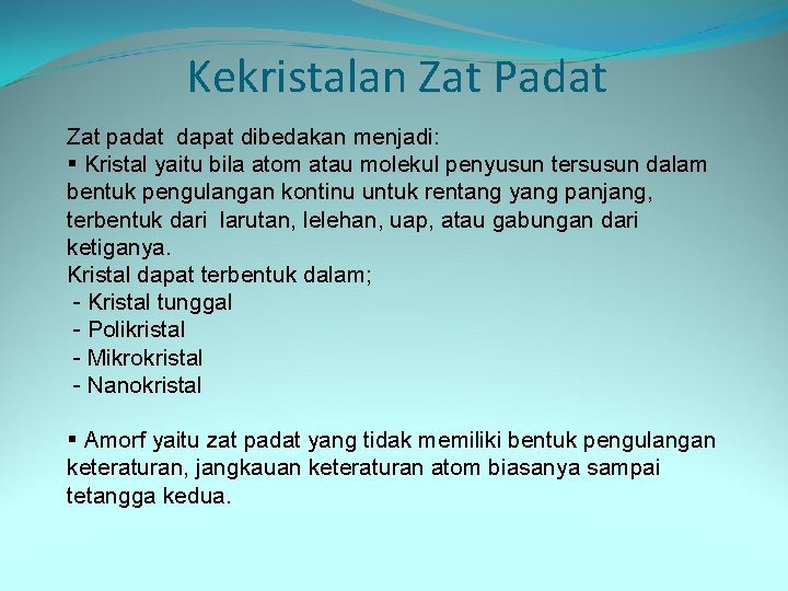 Bab 1 ZAT PADAT IKATAN ATOMIK DALAM KRISTAL
