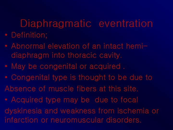 SURGERY OF THE DIAPHRAGM 3 Professor Karam Mosallam