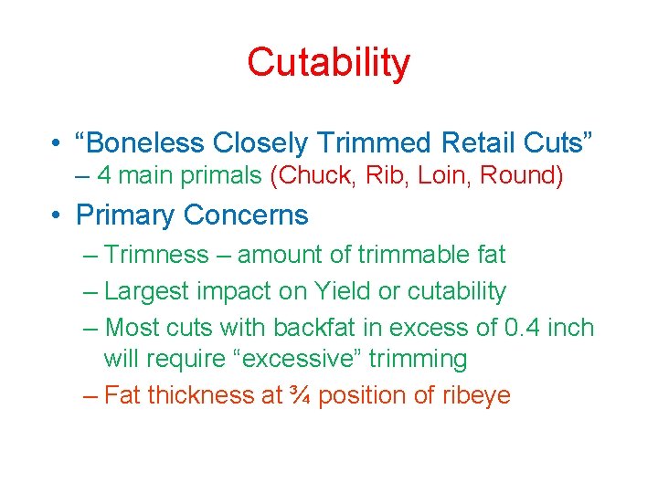 Beef Carcass and Primal Cuts Placing Why Meats