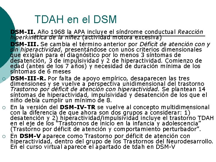 Captulo 3 TDAH IMPACTO EVOLUTIVO E INTERVENCIN Concepto