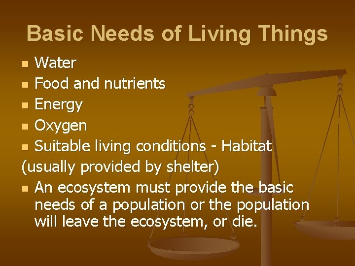 Science 7 Unit A Interactions and Ecosystems Topic