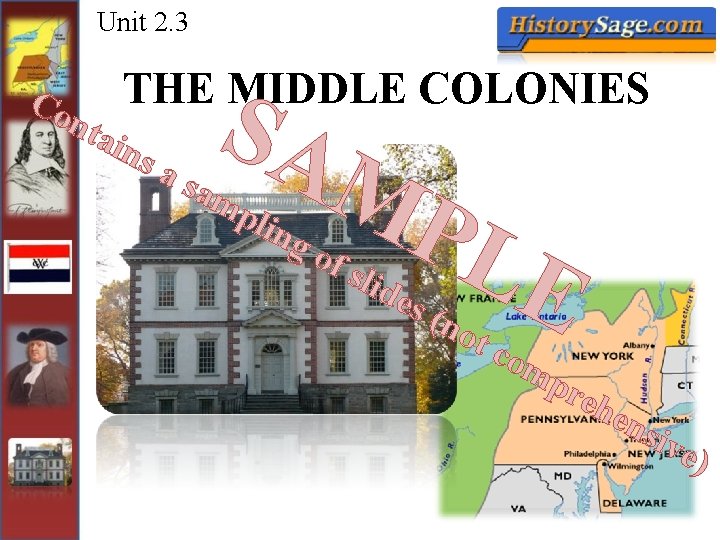 Unit 2 3 SA THE MIDDLE COLONIES Co