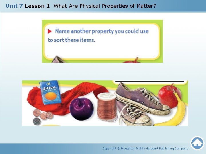 Unit 7 Lesson 1 What Are Physical Properties