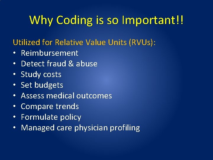 Coding and Billing for Optometrists Relative Value Units
