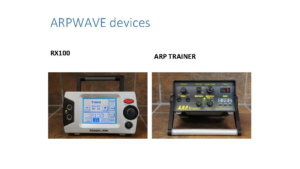ARPWAVE devices RX 100 ARP TRAINER Power switch