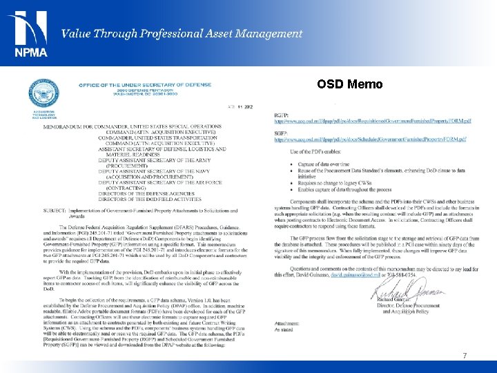 PCARSS Transfers of Accountability Bradley Hill Asset Management