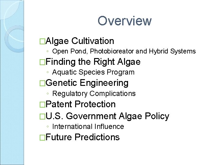 Algae Biofuel Part 2 The Dynamics of Growth