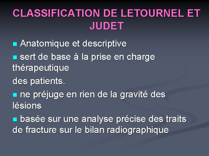 LES FRACTURES DU COTYLE CE QUATTEND LE CHIRURGIEN