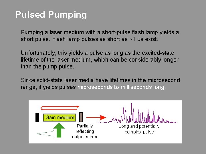 The Generation of Ultrashort Laser Pulses The importance