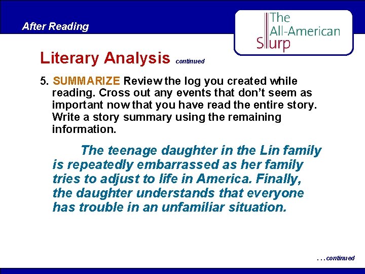 After Reading Comprehension 1 RECALL What two types