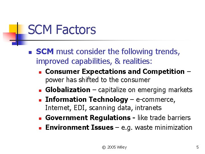 Chapter 4 Supply Chain Management Operations Management by