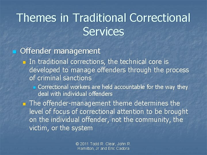 CJ 220 Chapter 4 Corrections and Community Justice