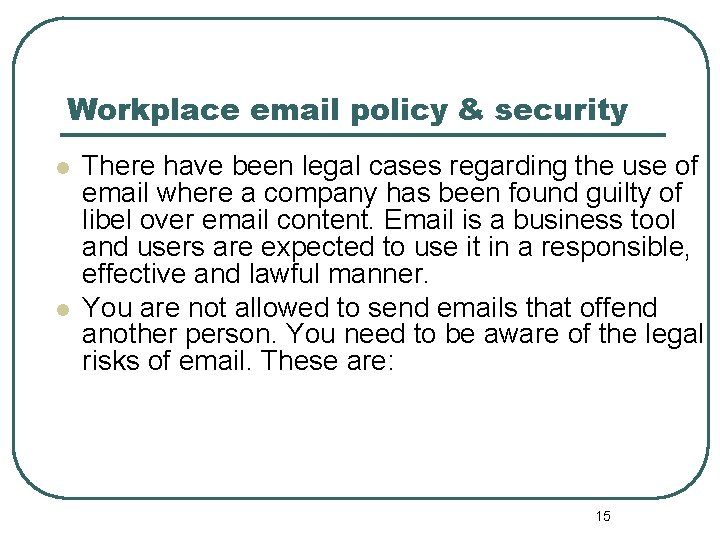 Business English Writing for the workplace 1 Introduction