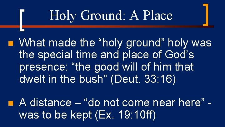 Holy Ground The Burning Bush n Moses was