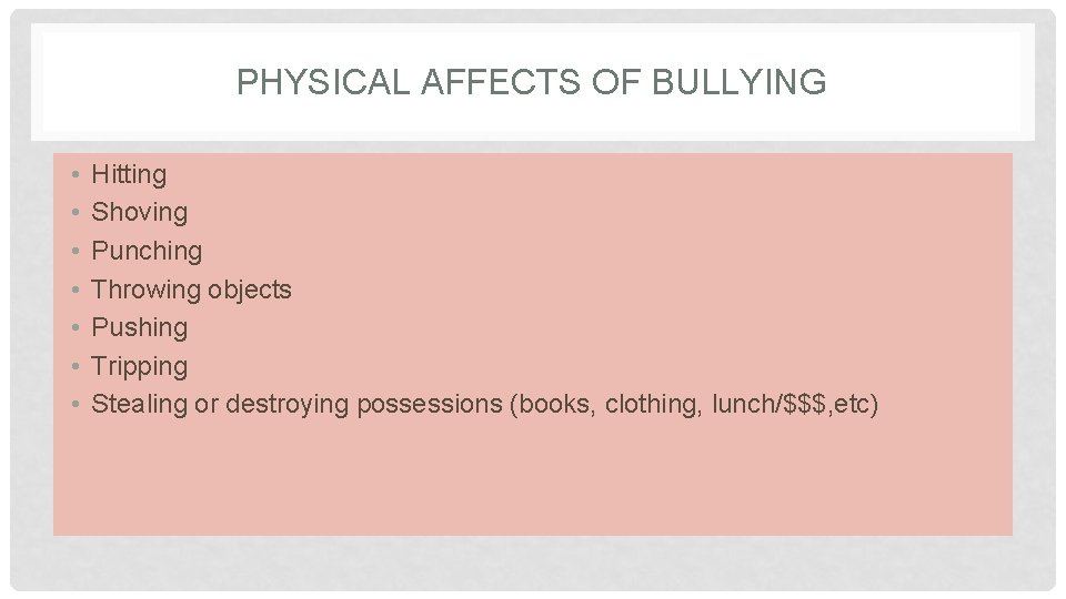 BULLYING IN SCHOOL UDA SHARIF CIANI HARPER DR