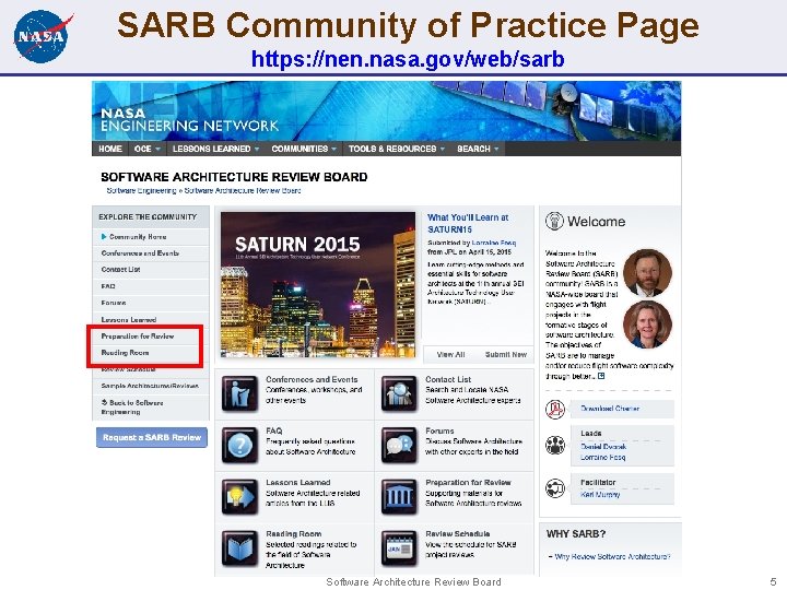 New Products from NASAs Software Architecture Review Board