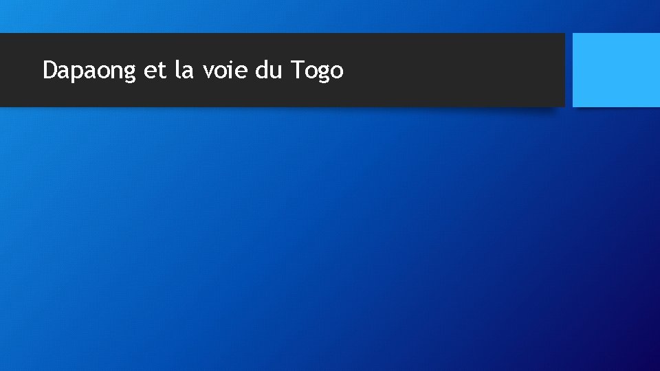Dapaong ville internationale de la paix Prsent par