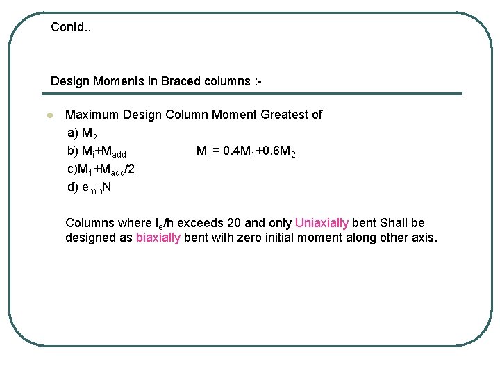 Column design as Per BS 8110 1 1997