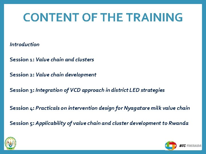 VALUE CHAINS AND CLUSTER DEVELOPMENT TO ENHANCE LED