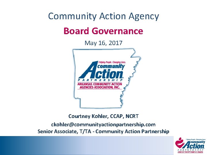 Community Action Agency Board Governance May 16 2017