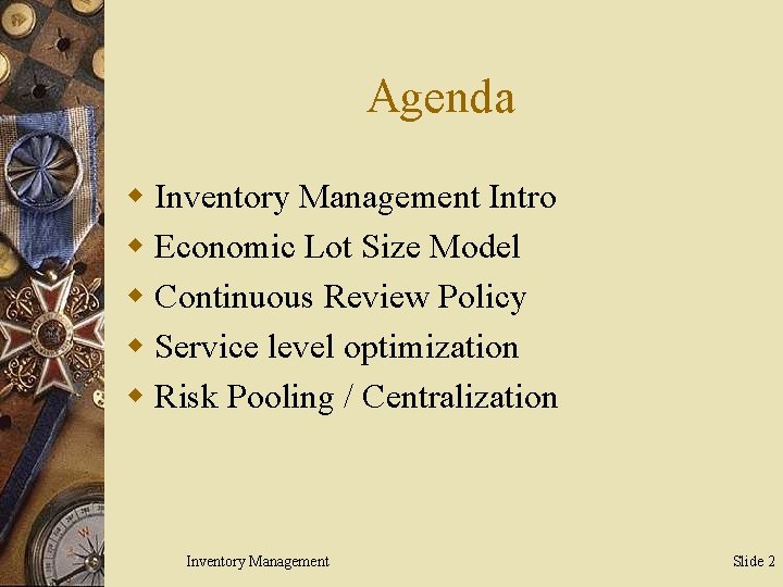 Slides 2 Inventory Management Global Supply Chain Management