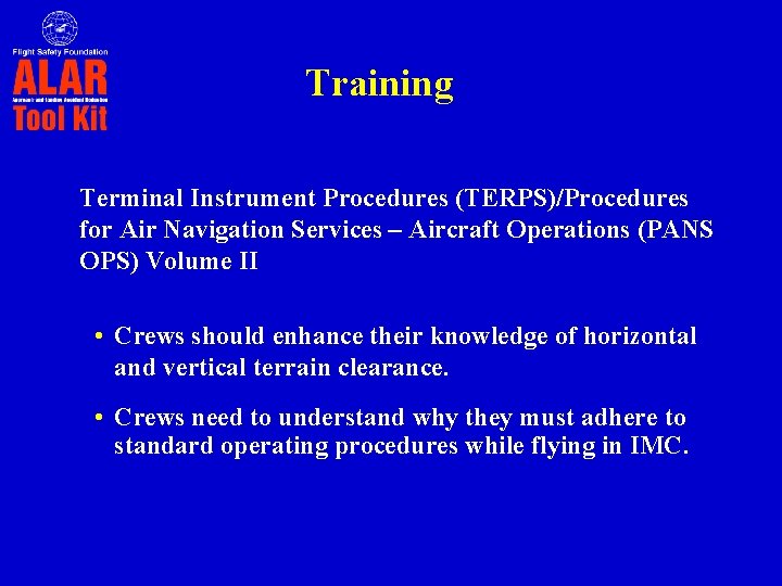 Pilot Guide to Preventing CFIT 2000 2001 Flight