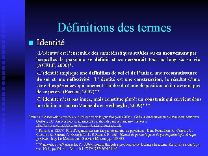 La construction identitaire chez les adultes en formation