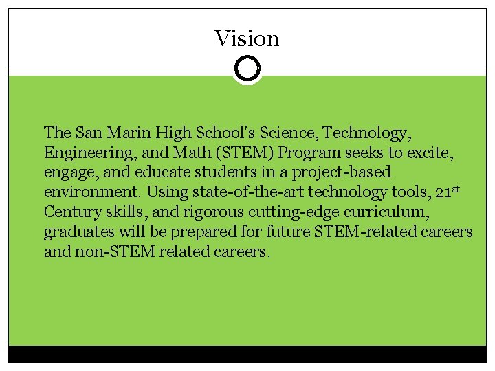 San Marin High School STEM Program Science Technology