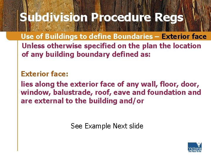 Land Victoria Proposed changes Subdivision Procedure Regulations 2000