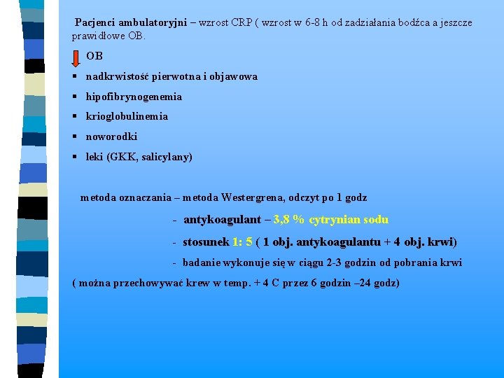 MATERIA DO BADA HEMATOLOGICZNYCH I ANTYKOAGULANTY krew pena