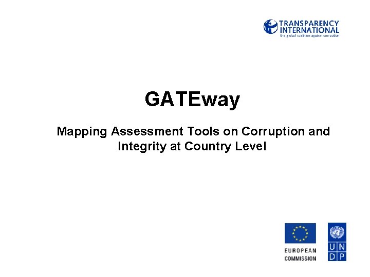 GATEway Mapping Assessment Tools on Corruption and Integrity