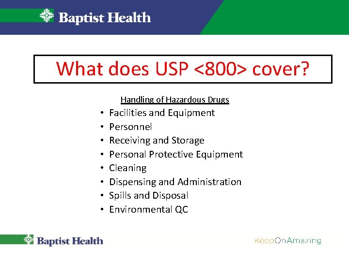 USP 800 Avoiding the Hazards of Non Compliance