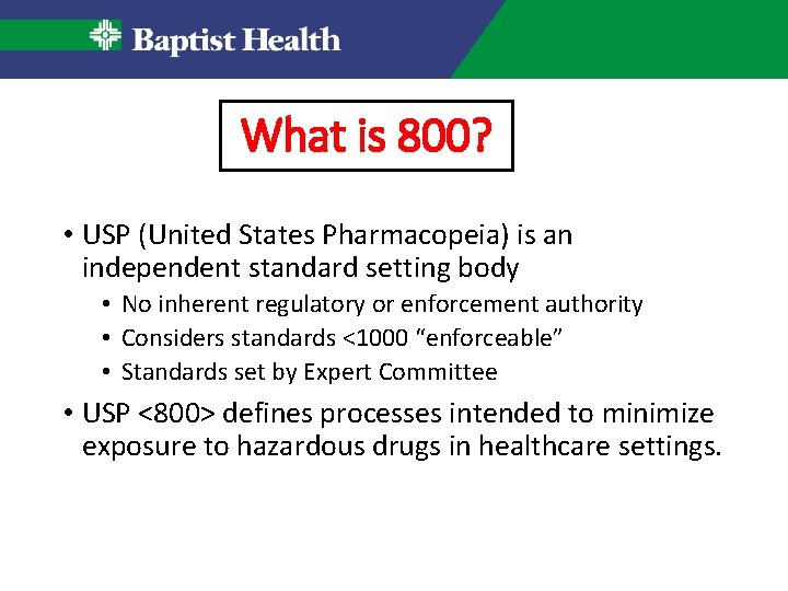 USP 800 Avoiding the Hazards of Non Compliance